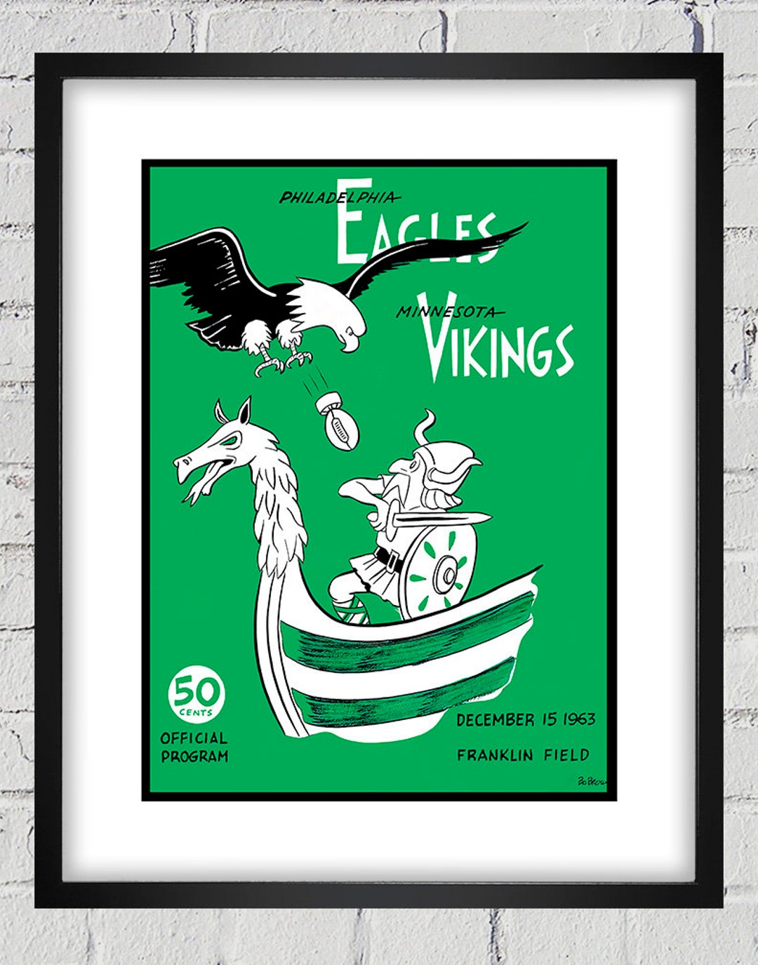 1963 Vintage Minnesota Vikings- Philadelphia Eagles Football Program ...