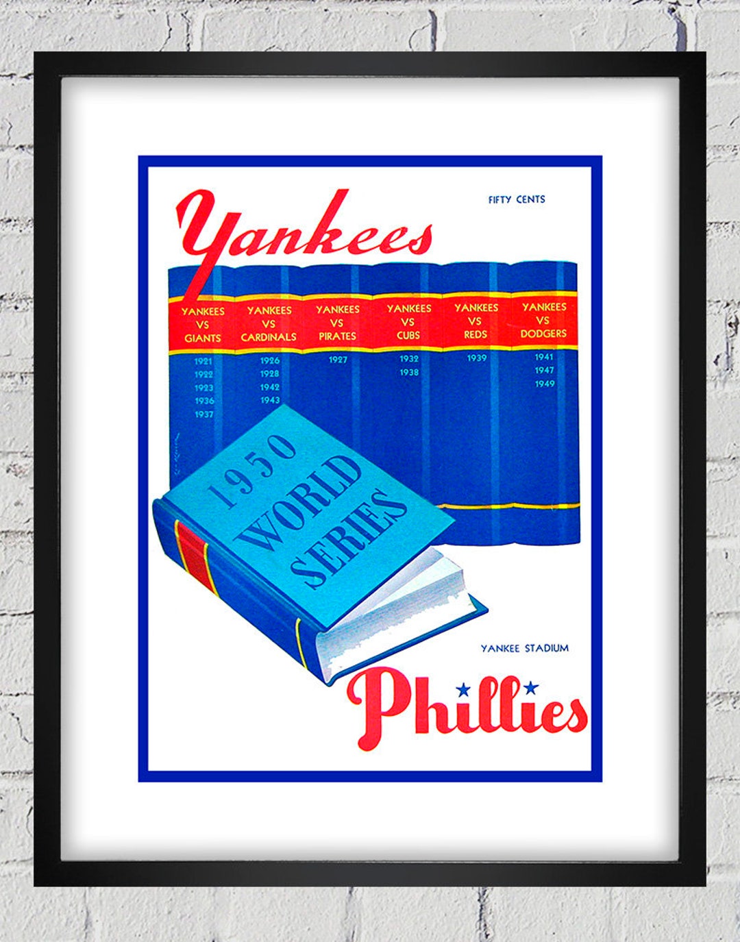 1950 Vintage Philadelphia Phillies - New York Yankees - World Series ...