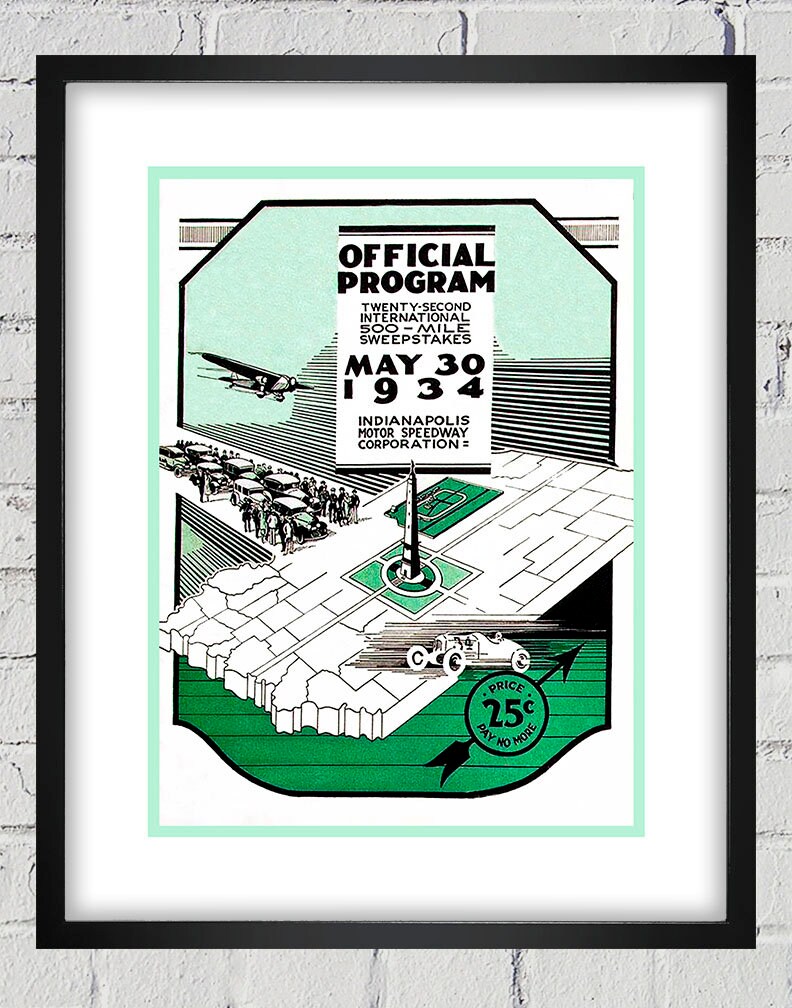 1934 Vintage Indianapolis 500 Racing Program Cover Digital - Etsy