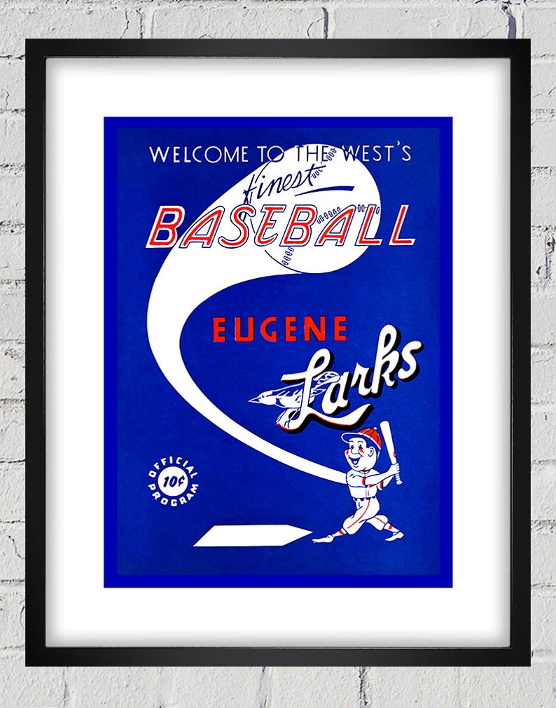 1950 Vintage Eugene Larks Far West League Baseball Program - Etsy