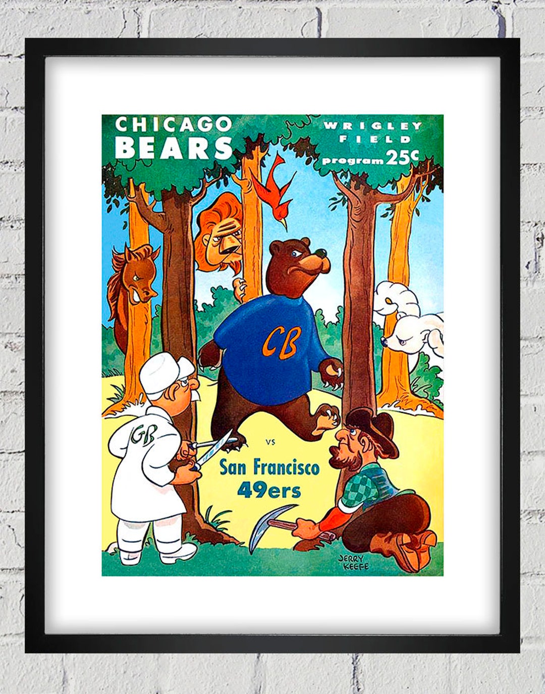 1958 Vintage Chicago Bears - San Francisco 49ers Football Program ...