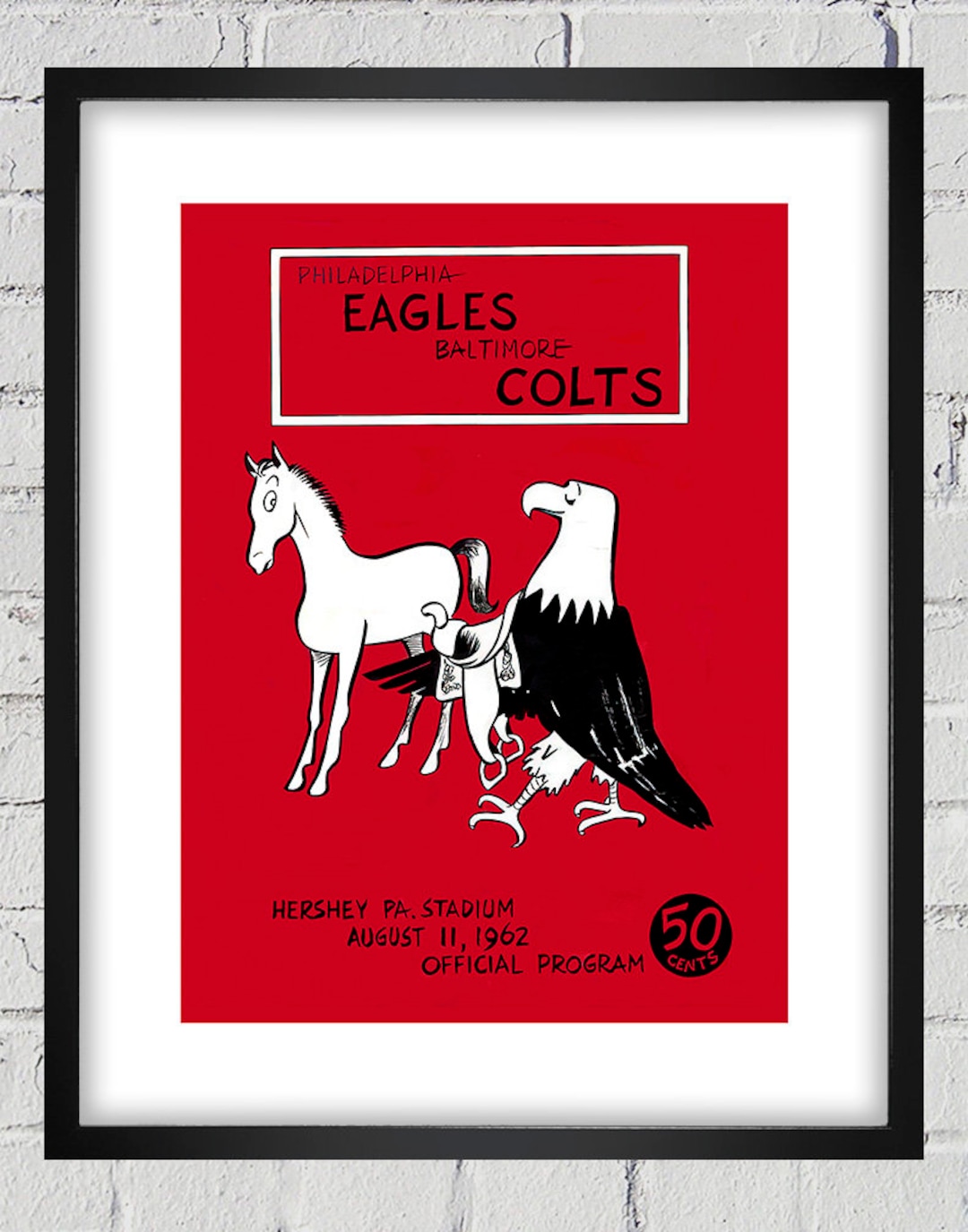 1962 Vintage Baltimore Colts - Philadelphia Eagles Football Program ...