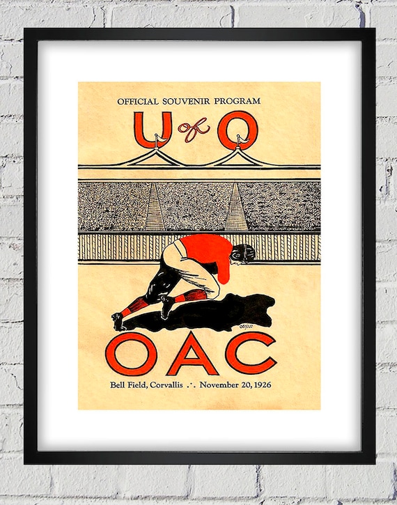 1926 Vintage University of Oregon Oregon State Football - Etsy