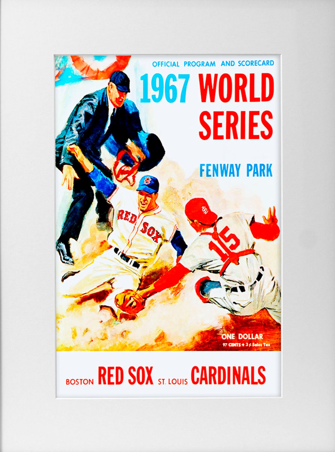 1967 Vintage Boston Red Sox - St Louis Cardinals - World Series Program ...