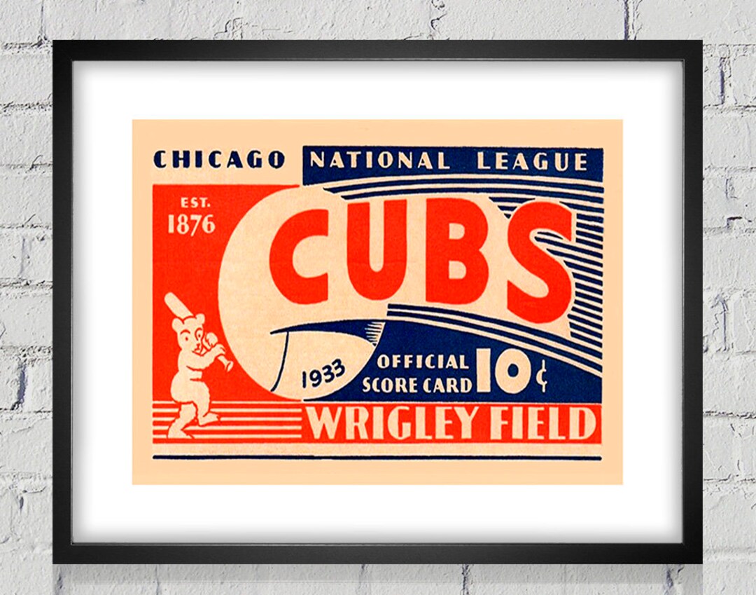 1933 Vintage Chicago Cubs Baseball Digital Reproduction - Etsy