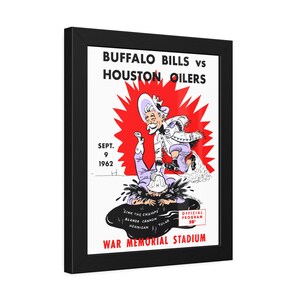 1962 Vintage Houston Oilers - Buffalo Bills Football Program Cover ...