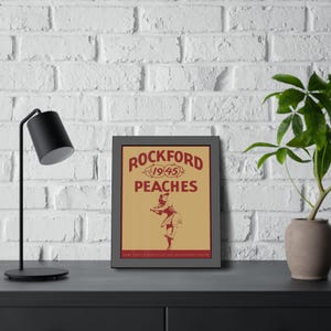 1945 Vintage Rockford Peaches Baseball Yearbook Cover - Digital ...
