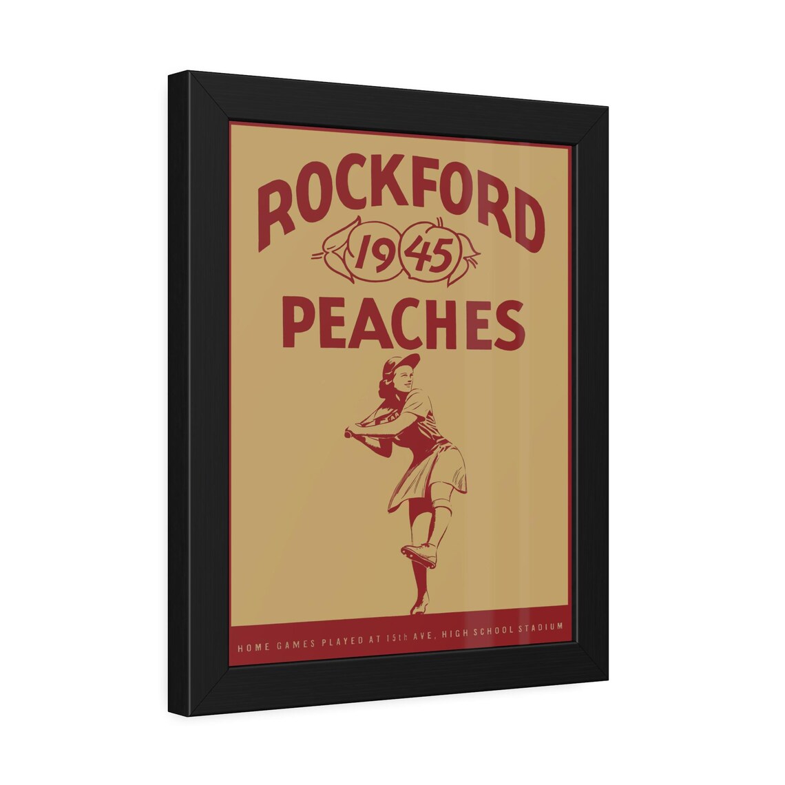 1945 Vintage Rockford Peaches Baseball Yearbook Cover - Digital ...