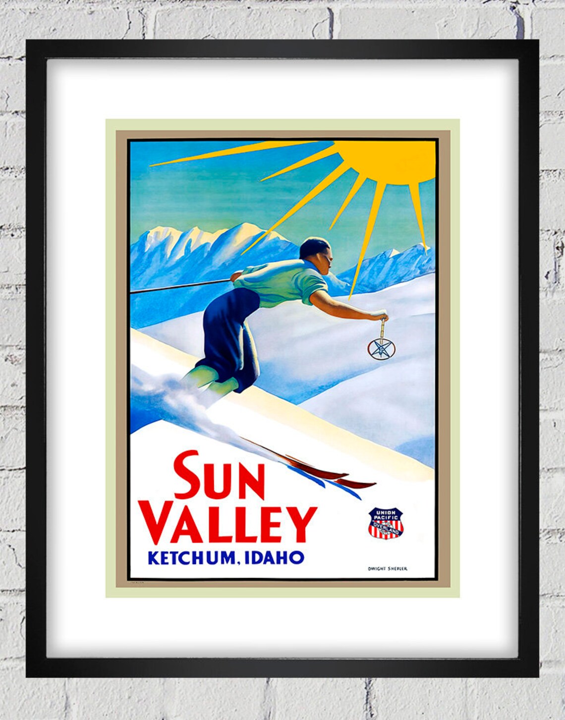 1940's Vintage Sun Valley Travel Poster Union Pacific - Etsy