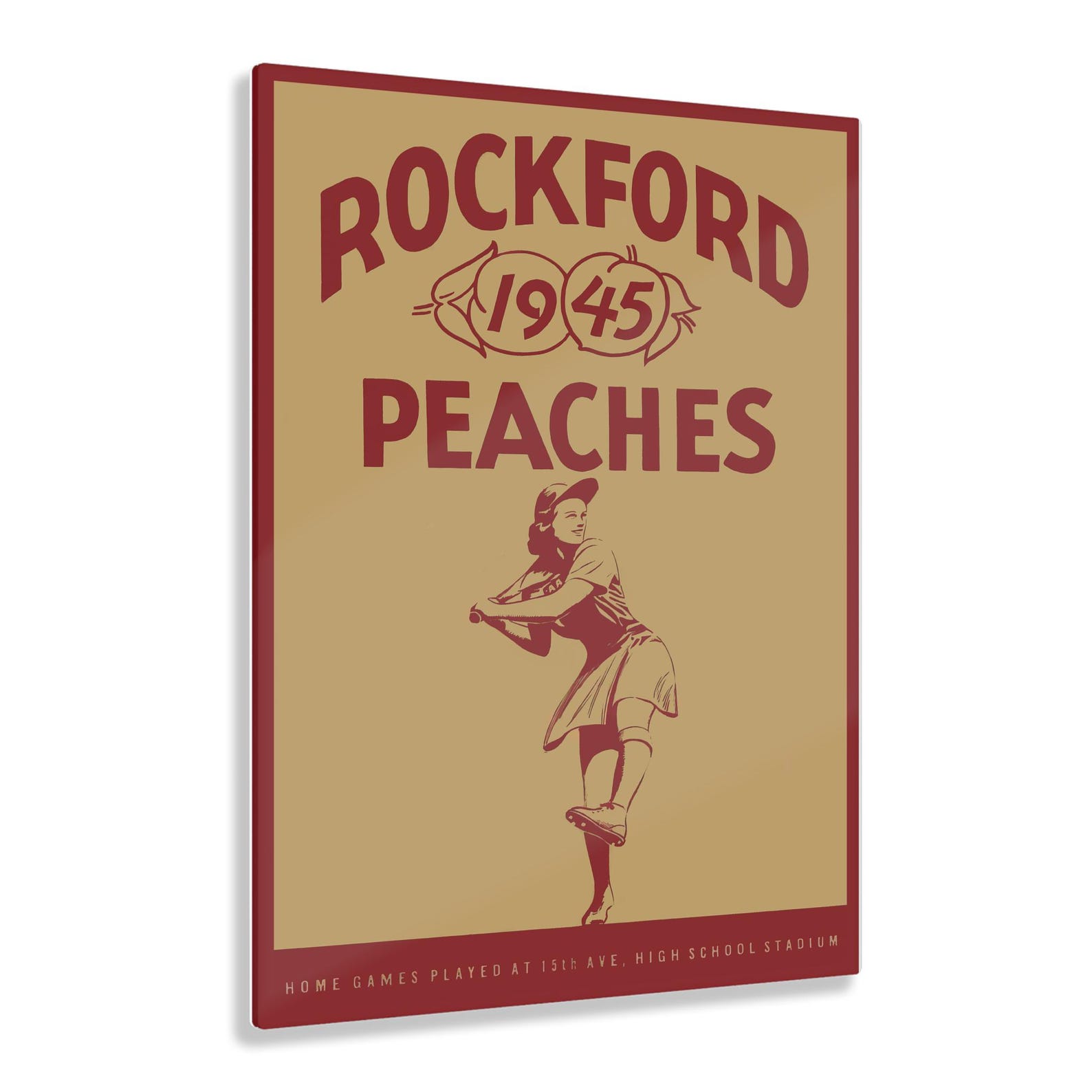 1945 Vintage Rockford Peaches Baseball Yearbook Cover - Digital ...