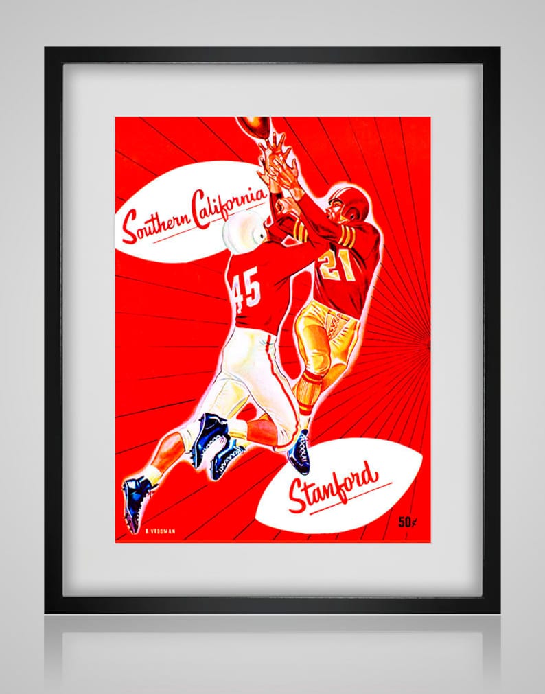 1952 Vintage USC Trojans Stanford Football Program Cover - Etsy