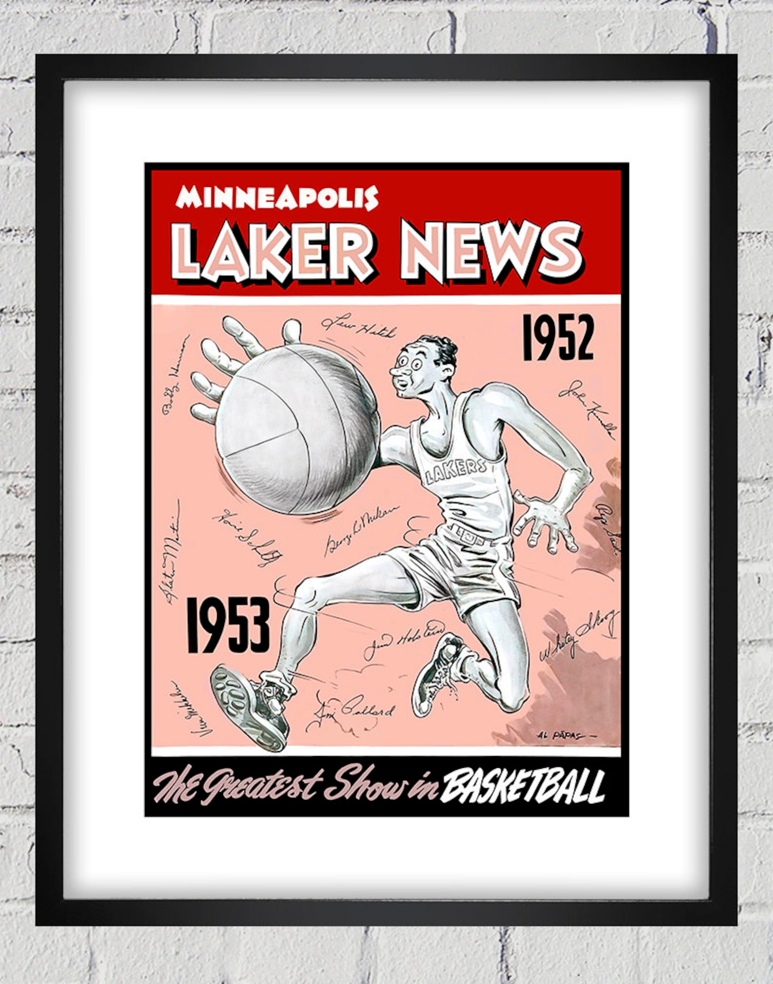 1952 1953 Vintage Minneapolis Lakers Basketball Program Cover - Etsy