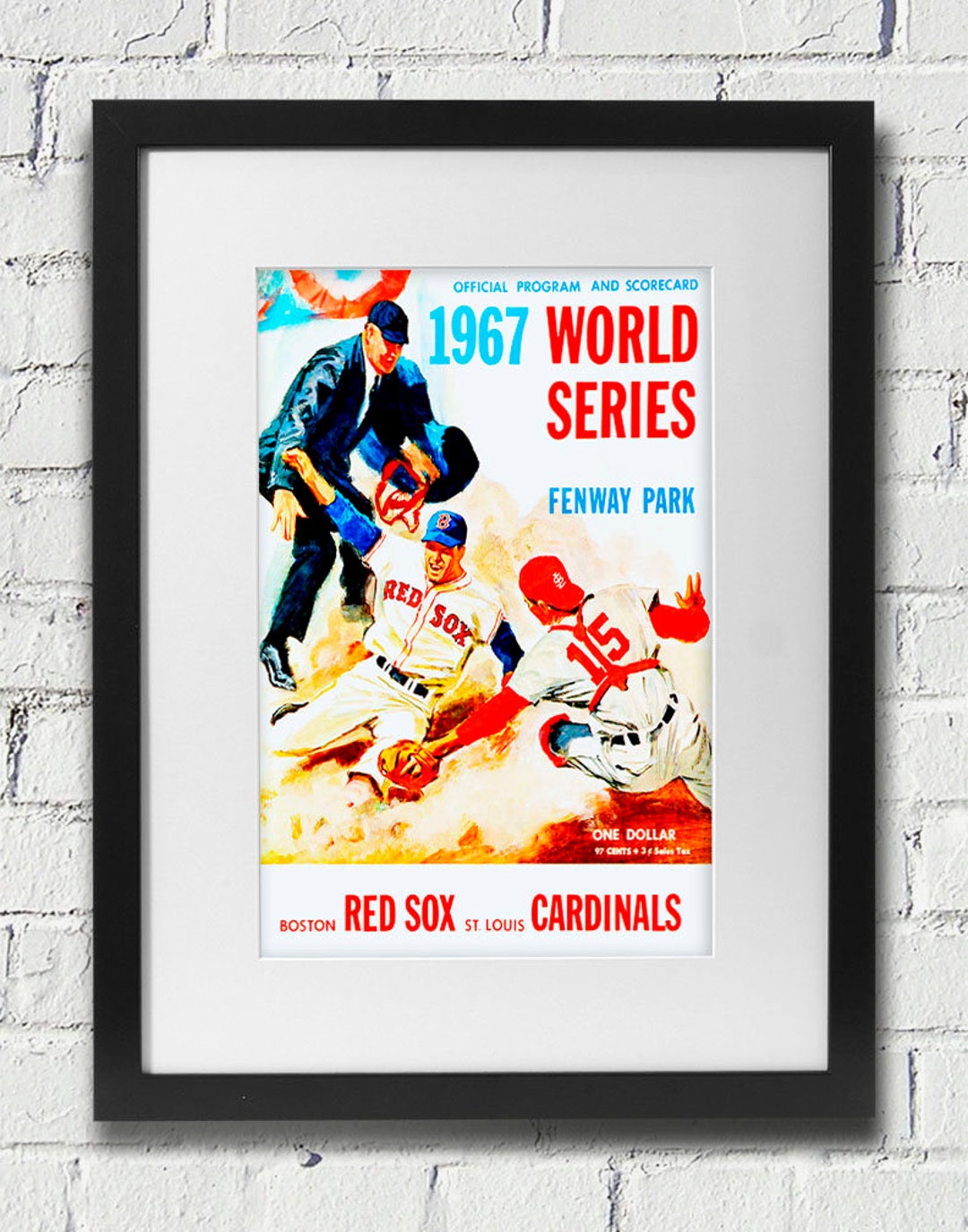 1967 Vintage Boston Red Sox - St Louis Cardinals - World Series Program ...