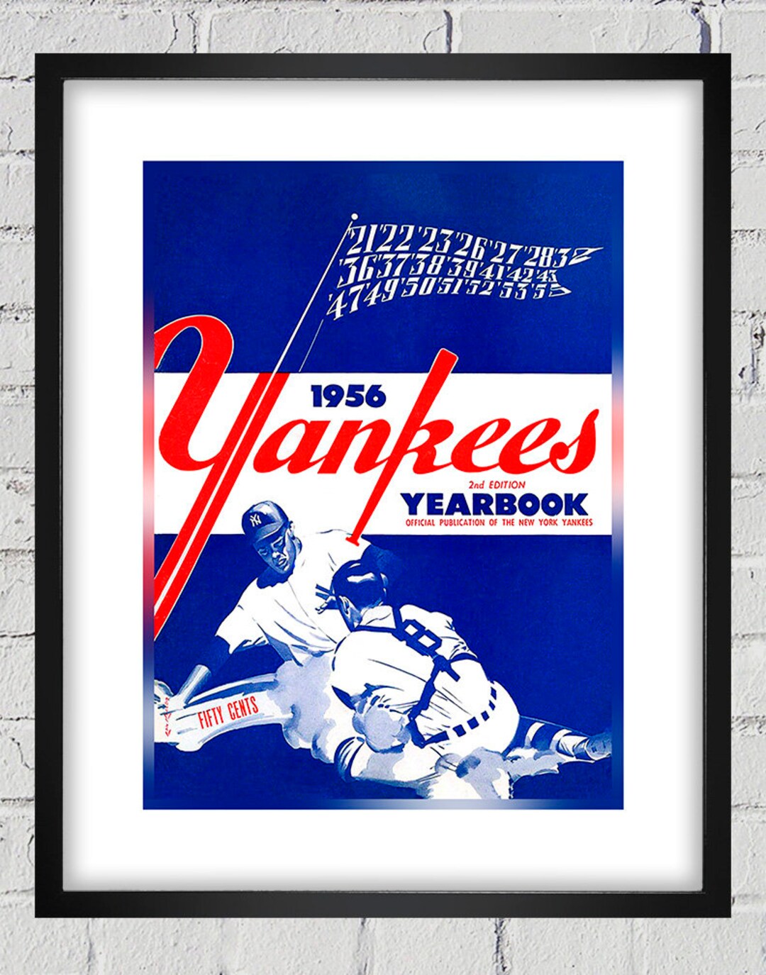 1956 Vintage New York Yankees Yearbook Cover - Digital Reproduction - Etsy