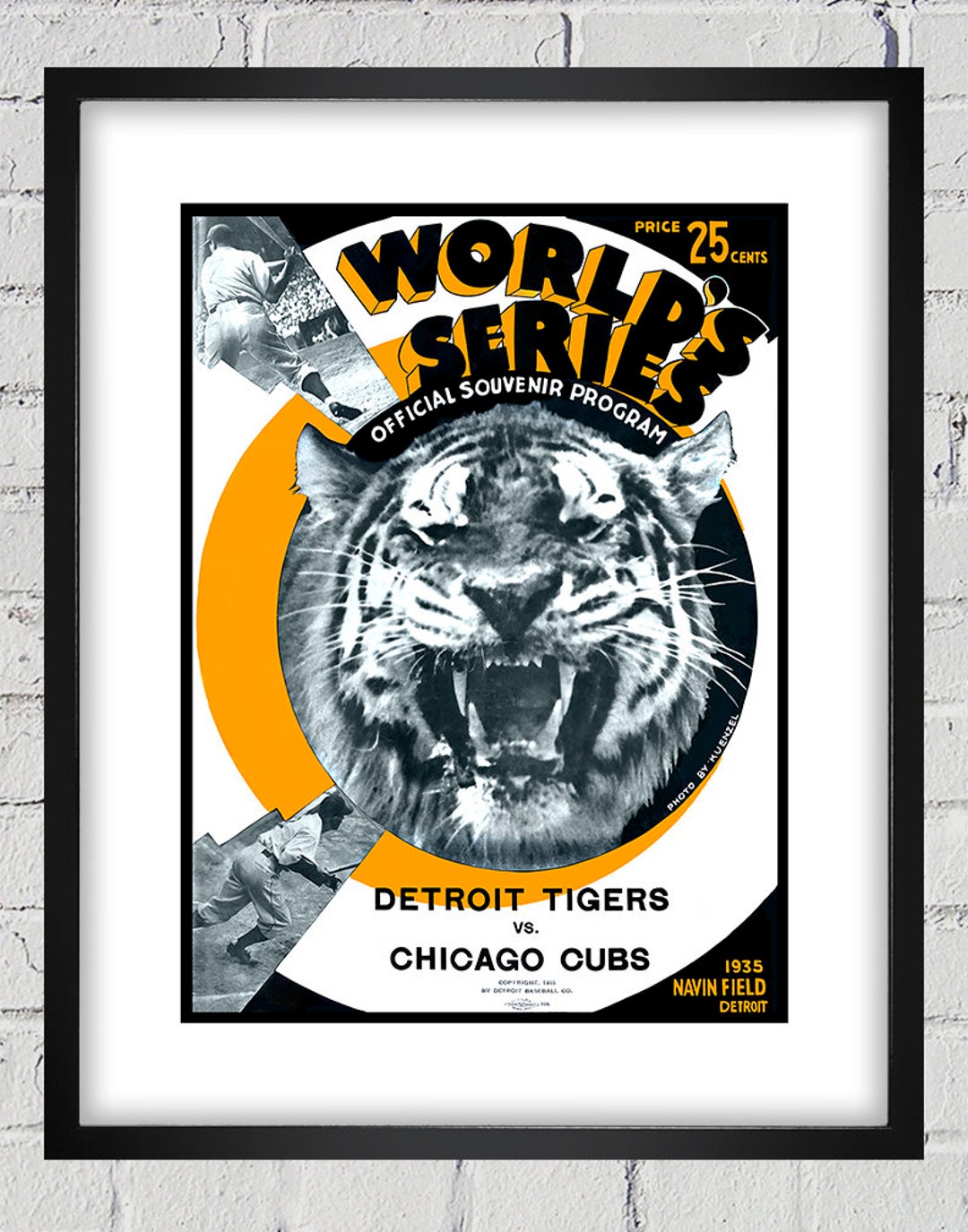 1935 Vintage Chicago Cubs -detroit Tigers World Series Program Cover ...
