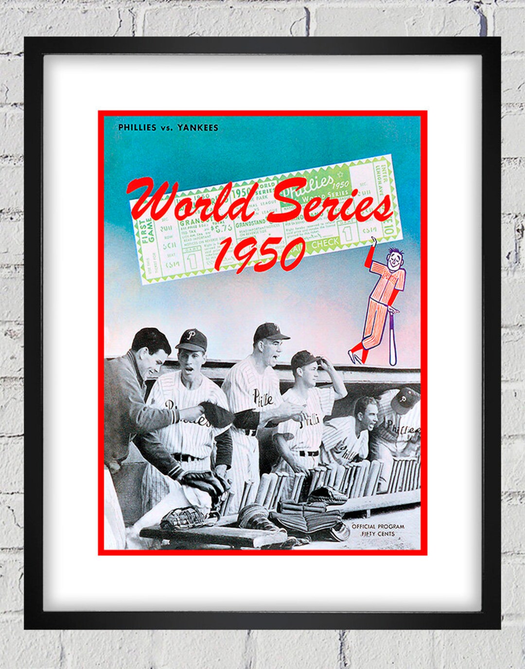 1950 Vintage New York Yankees - Philadelphia Phillies - World Series ...