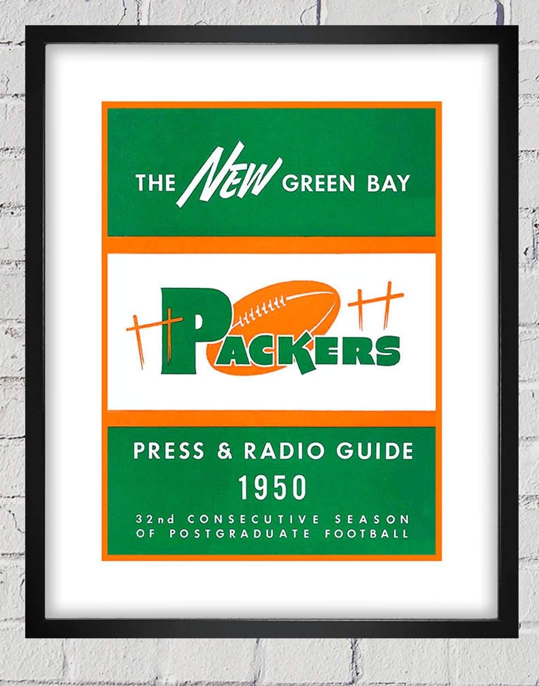 1950 Vintage Green Bay Packers Football Media Guide Cover - Digital ...