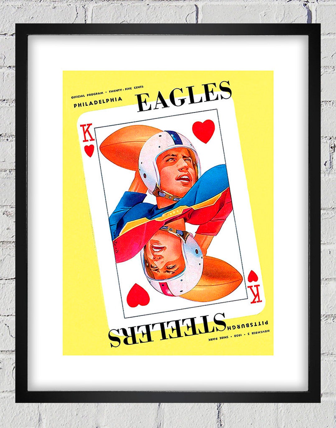 1950 Vintage Philadelphia Eagles - Pittsburgh Steelers Football Program ...