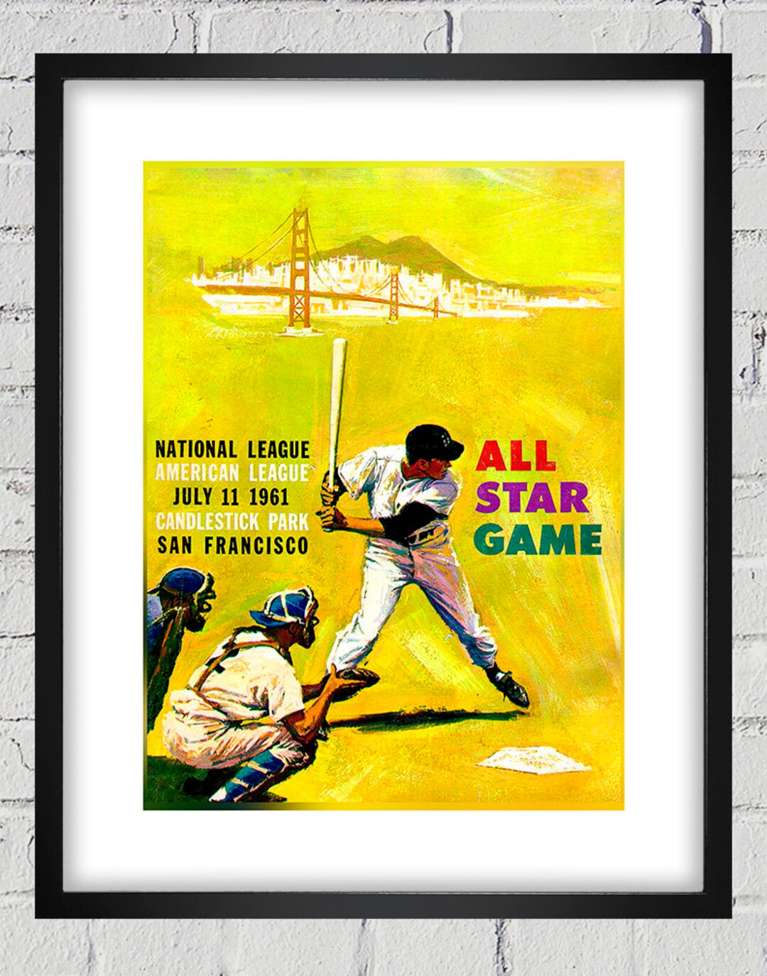 1961 Vintage All-star Game Program Cover - Candlestick Park, San ...