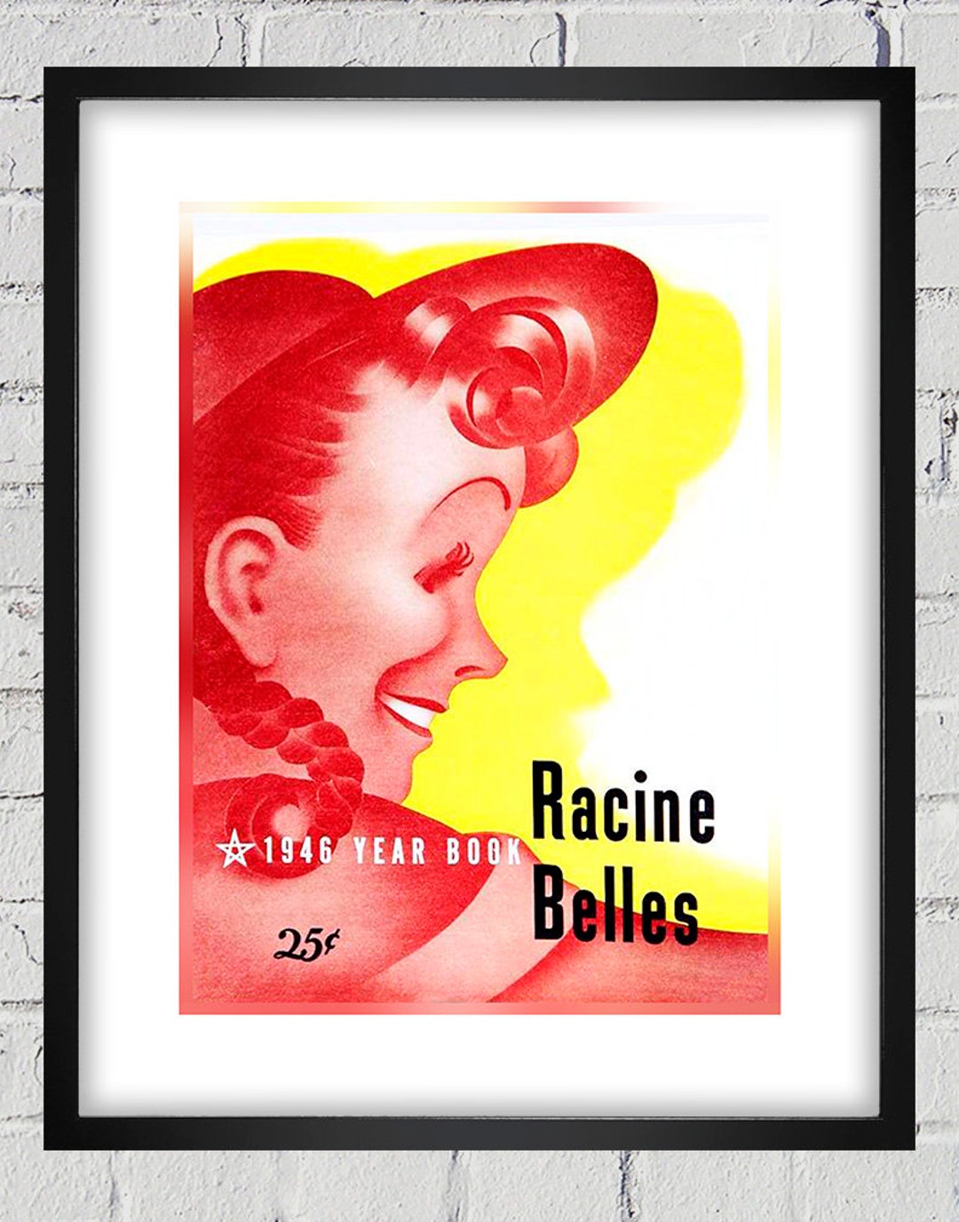 1946 Vintage Racine Belles Baseball Yearbook Cover - Digital ...