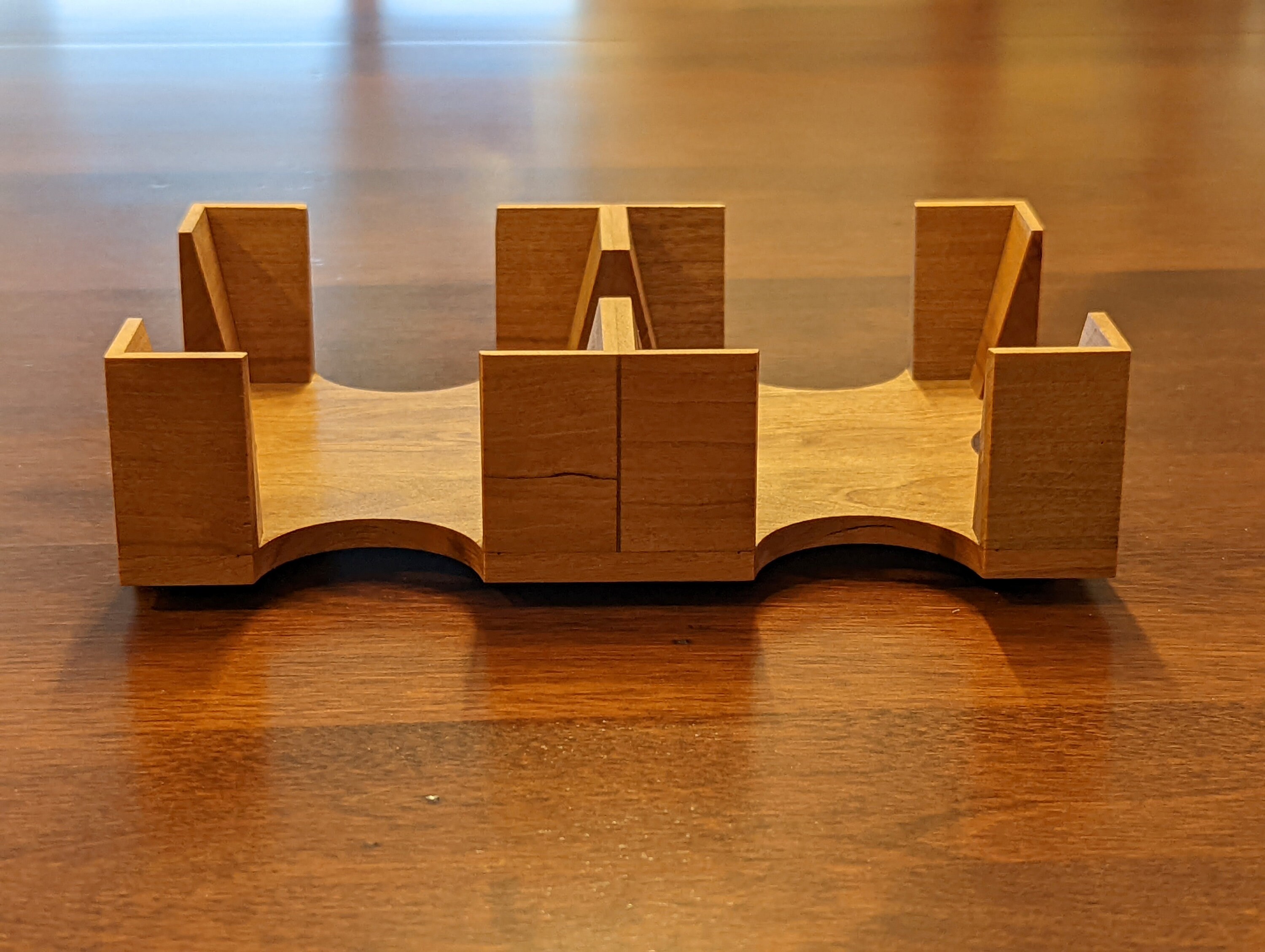 4 Deck Cherry Wood Canasta / Uno Card Tray 1-1/2 Deep - Etsy