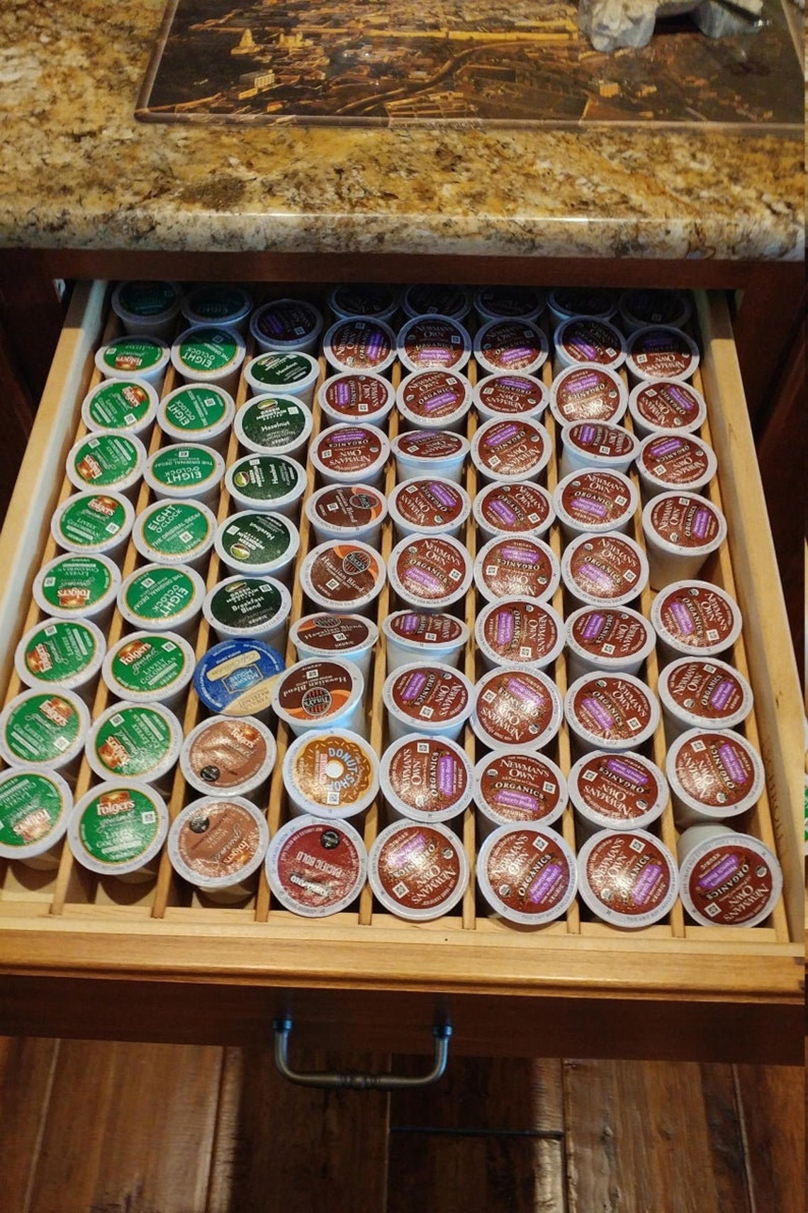 Customizable K-cup Pod Drawer Organizer Solid Maple Hardwood - Etsy