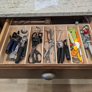 Custom Made Kitchen (or Anywhere) Drawer Organizer - Solid Maple ...