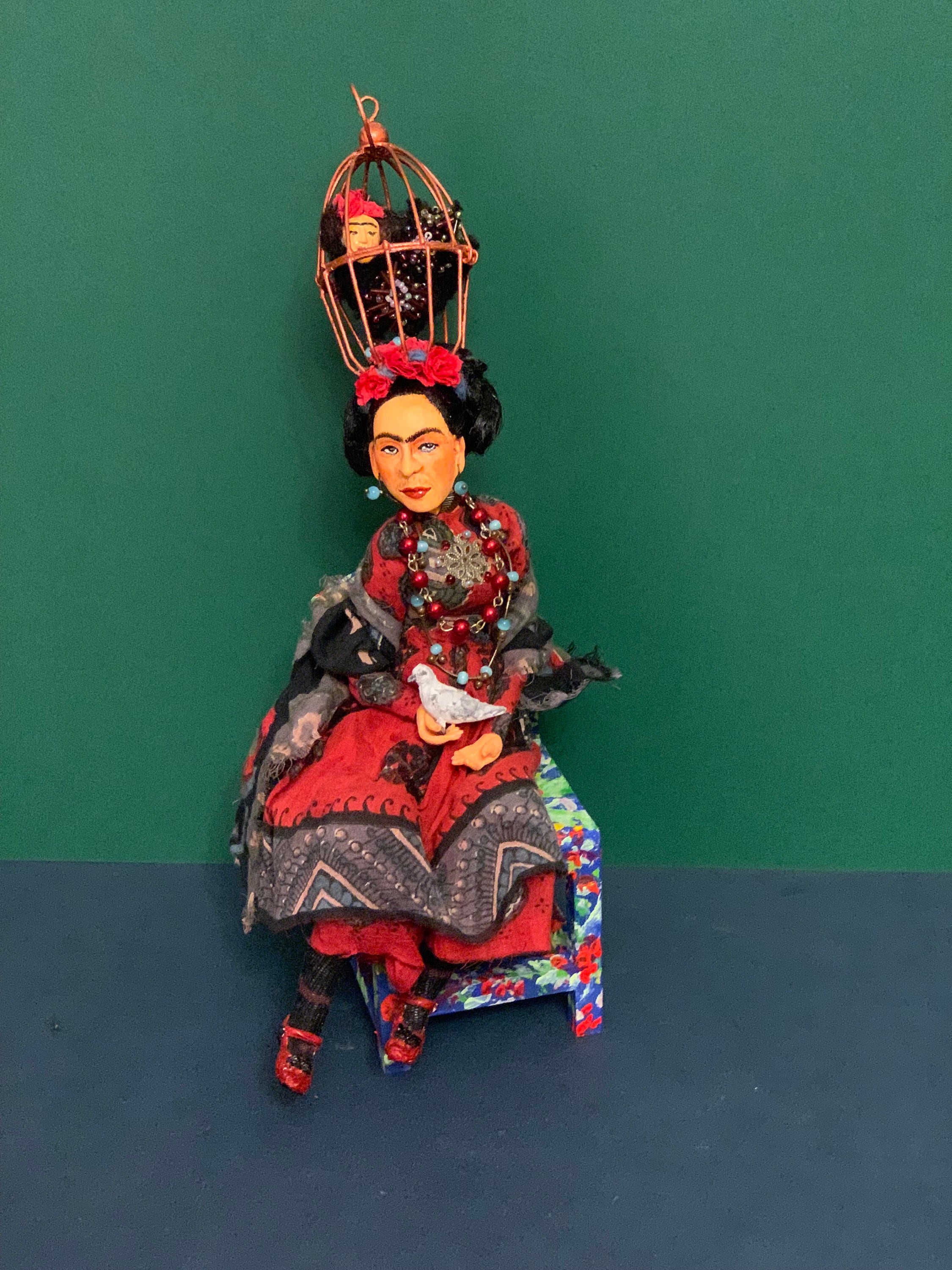 Collectible Art Doll Frida Kahlo.dove Artistic Hand Made Doll Interior ...