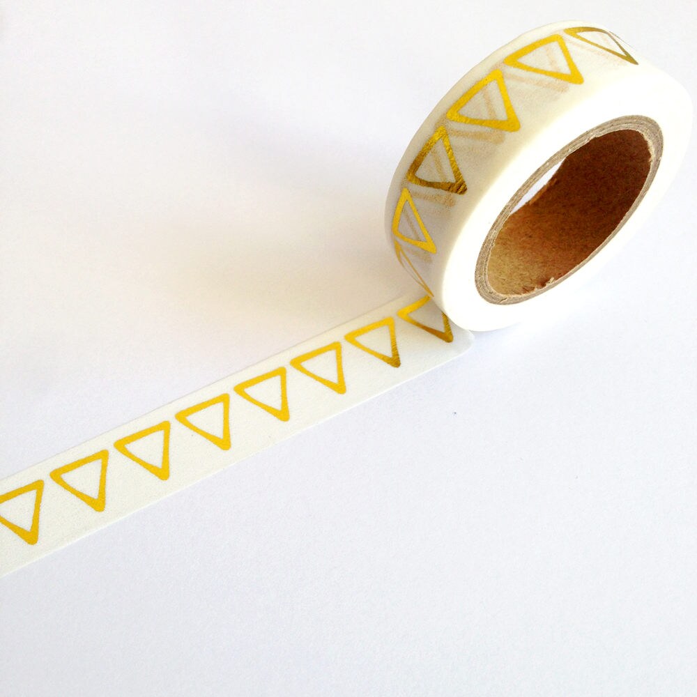 Triangle Gold Foil Washi Tape 10m, Copper Planner Supplies, Scrabooking ...