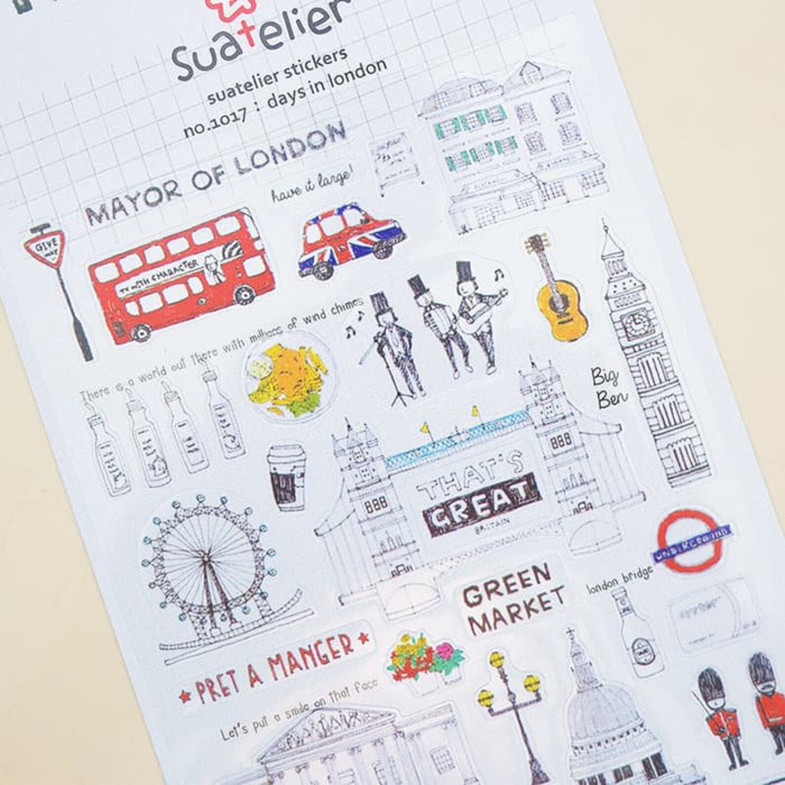 London Sticker Set Translucent Stickers Scrapbook Deco | Etsy