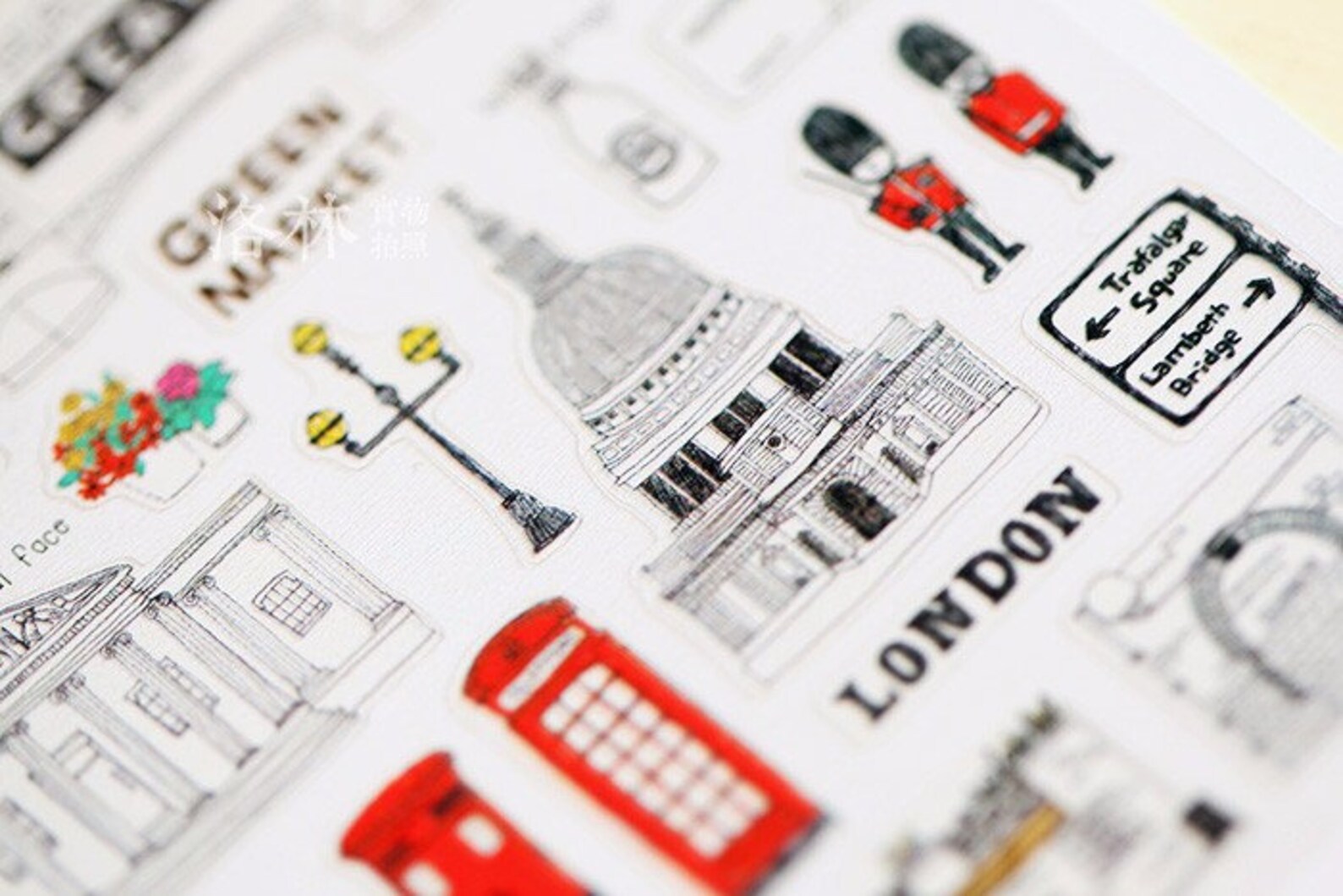London Sticker Set Translucent Stickers Scrapbook Deco - Etsy