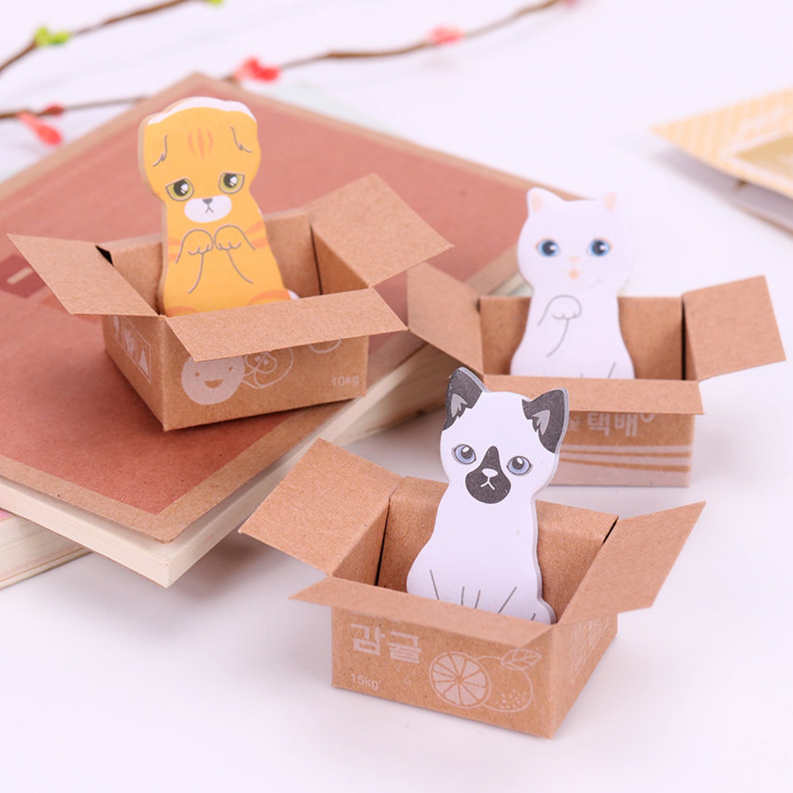 Cat Sticky Notes Kitty Page Marker Cat Memo Pad Cute Cats | Etsy