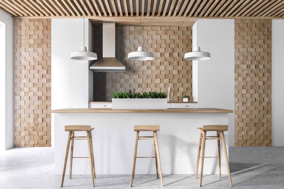 Wood Wall Cladding Panel Tiles Antique Wood Brushed chess - Etsy