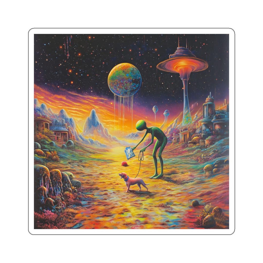 Responsible Alien Sticker | UFO Sticker | Alien and Friends | Trippy ...