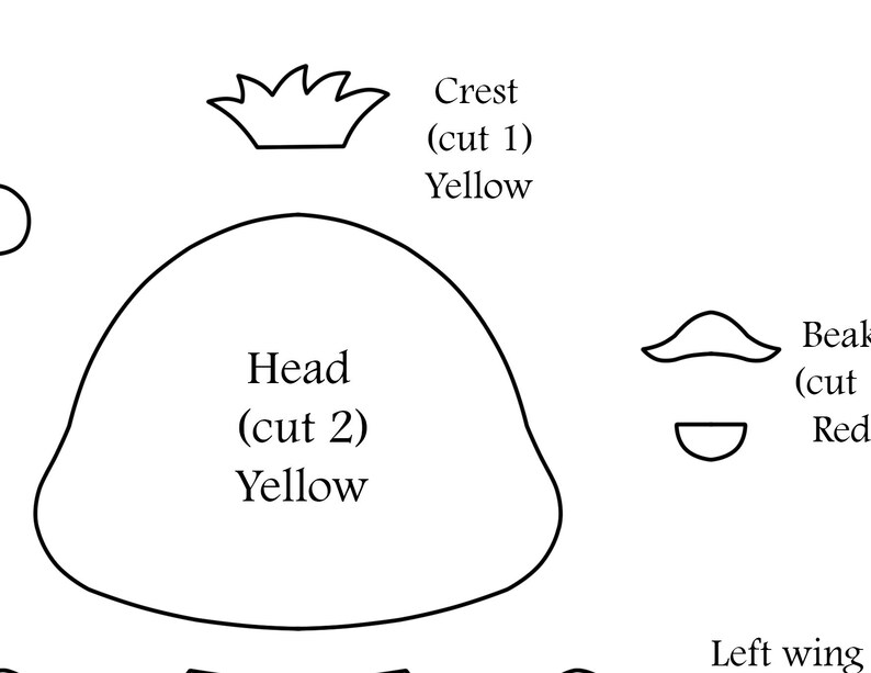Felt Duck pattern PDF felt Duckling PDF easy pattern | Etsy