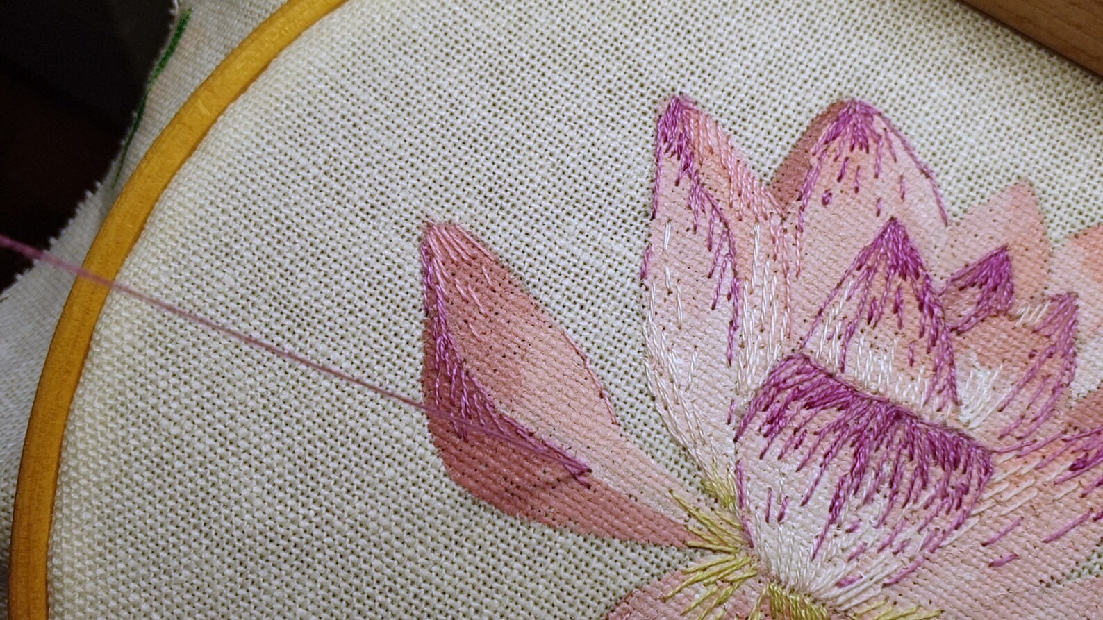 Lotus Embroidery Pattern Flower Hand Embroidery Pdf Thread | Etsy