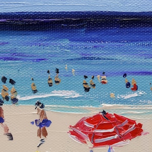 Aerial Beach Painting Laguna Beach Original Art Beach Oil Painting on ...