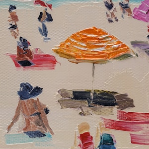 Aerial Beach Painting Laguna Beach Original Art Beach Oil Painting on ...