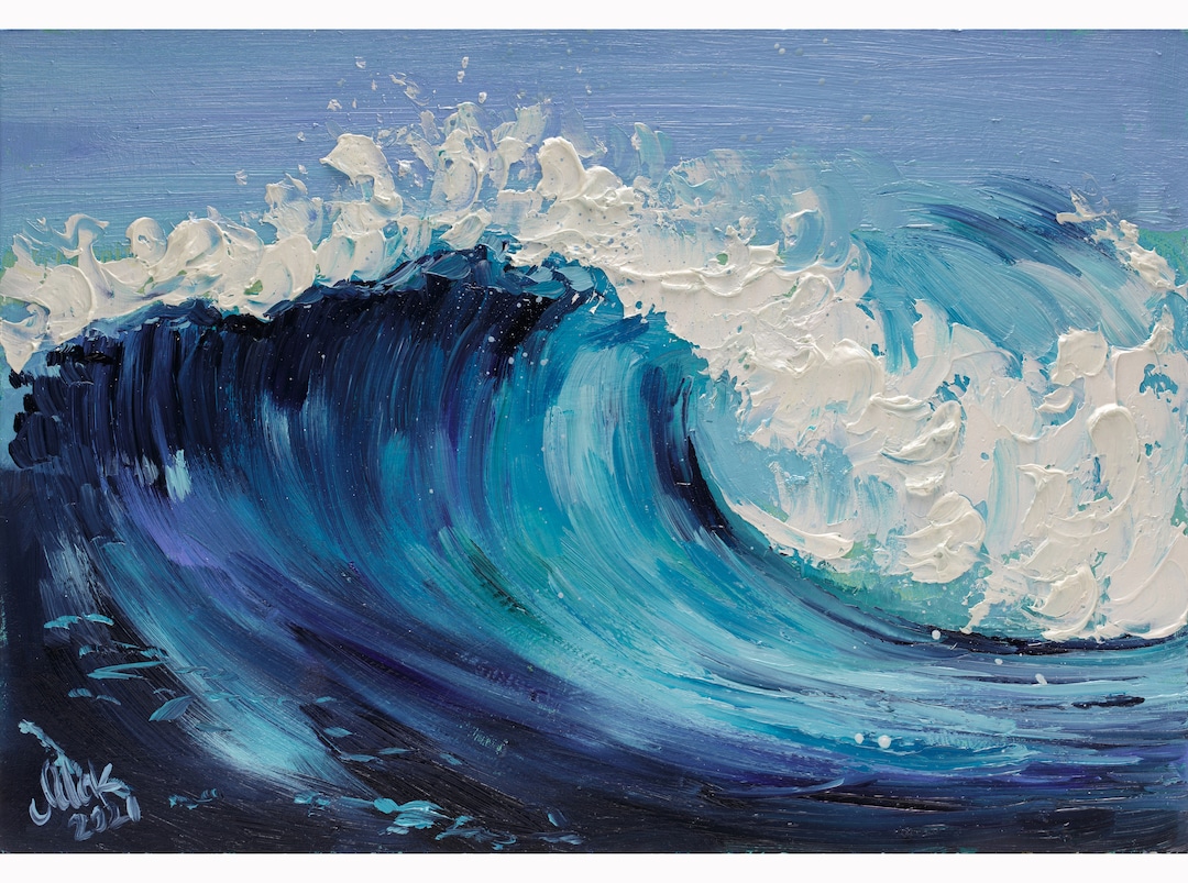 Wave Ocean Oil Painting Laguna Beach Original Art Impasto - Etsy