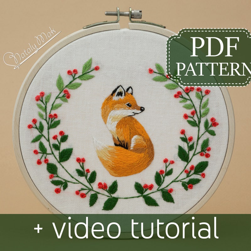 Fox Embroidery Pattern - Etsy