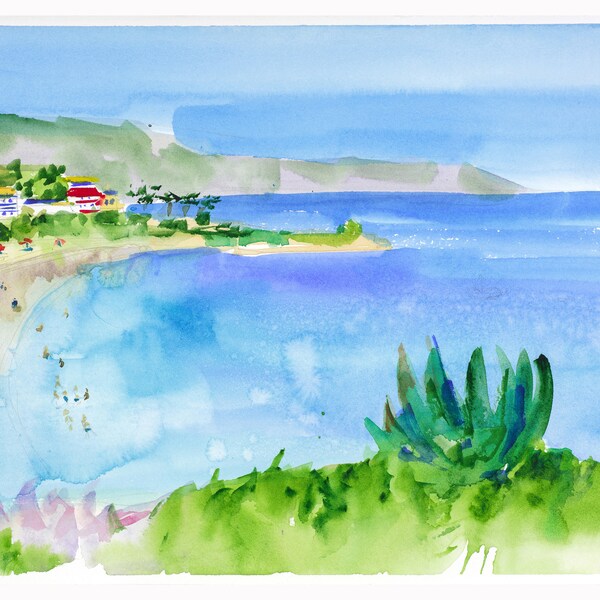 Beach Watercolor - Etsy