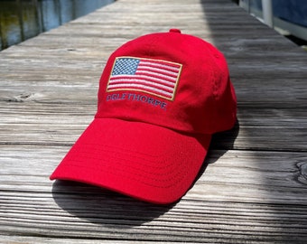 Custom American Flag Dad Hat Baseball Cap Embroidery Your - Etsy