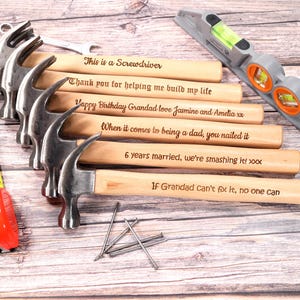 Personalised Custom Hammer | Laser Engraved Tool | Great Birthday ...