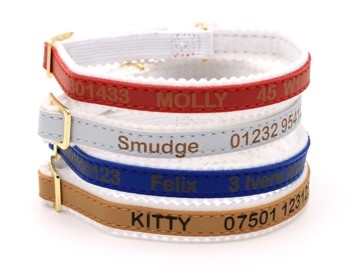 Personalised Custom Cat Kitten Collar Design Your Unique Pet - Etsy UK