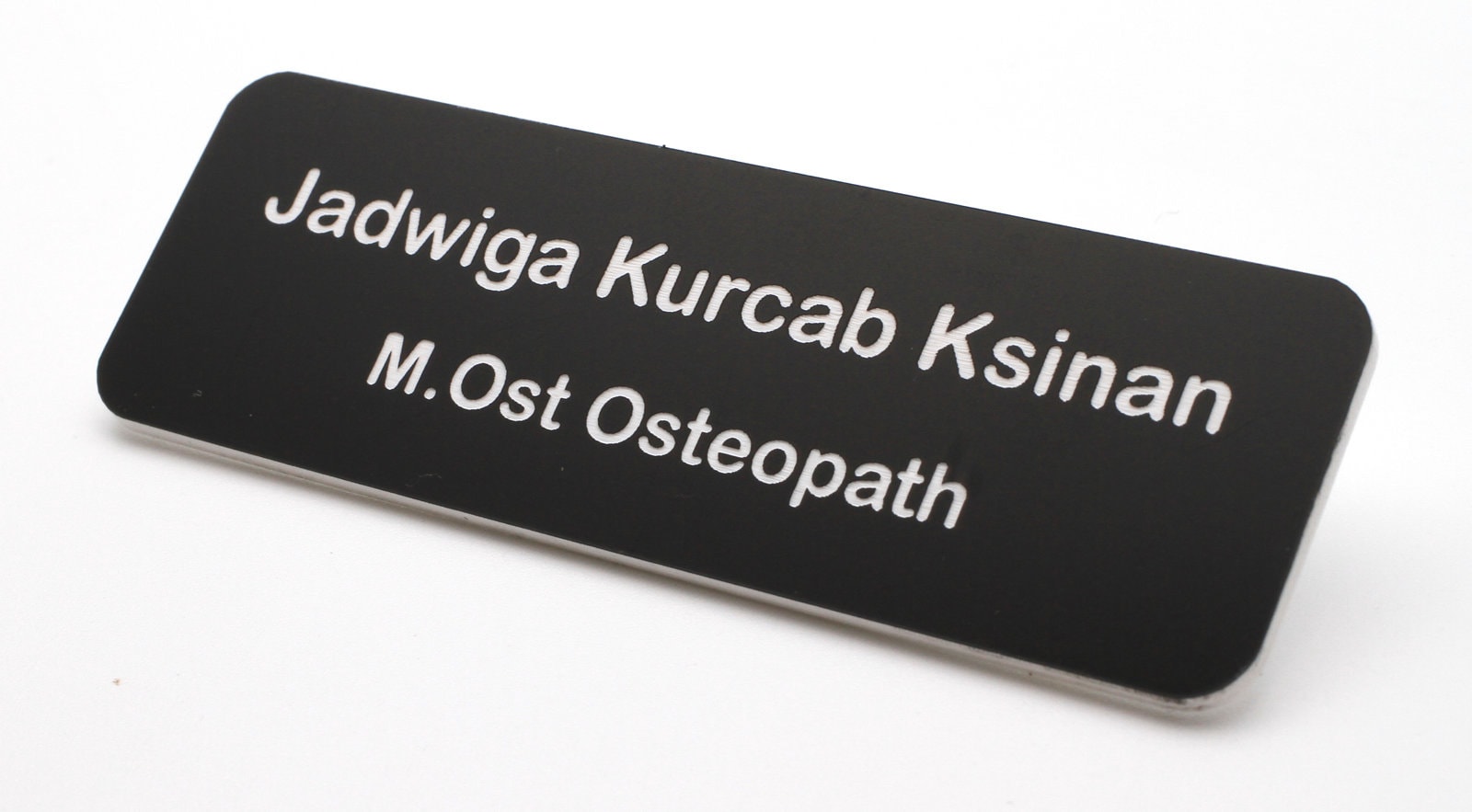 Personalised Premium Name Badge Staff ID Tag With Pin Design - Etsy UK