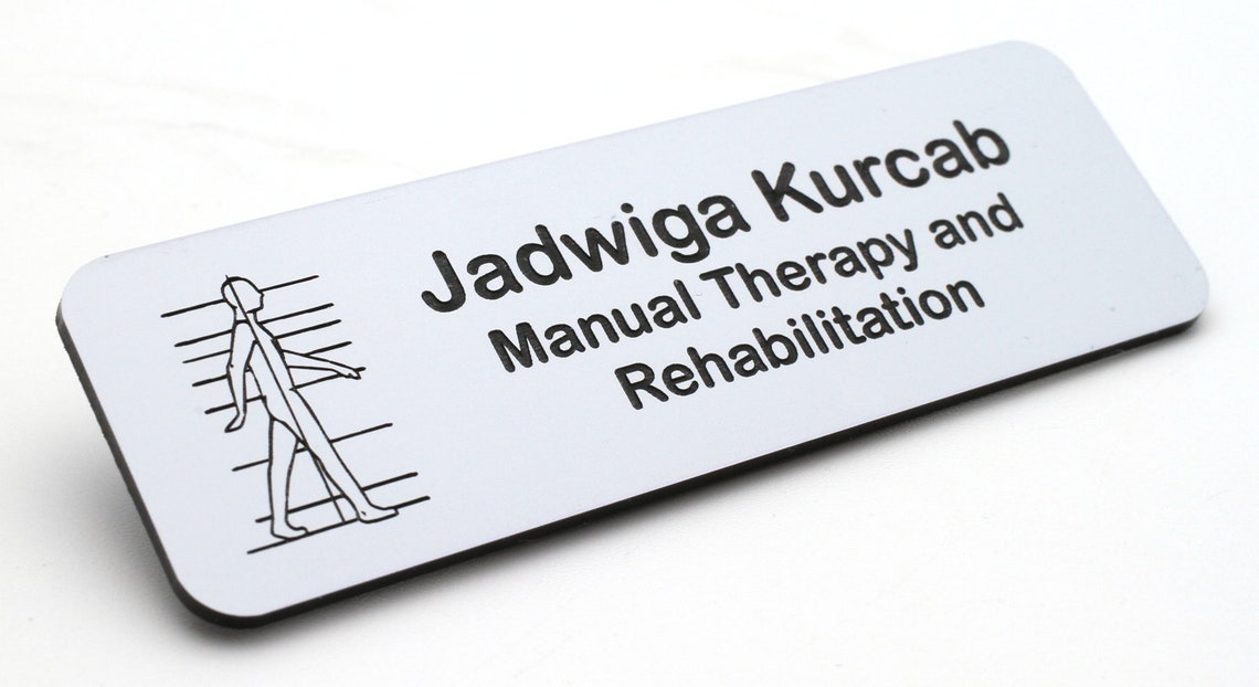 Personalised Premium Name Badge Staff ID Tag With Pin Design - Etsy UK