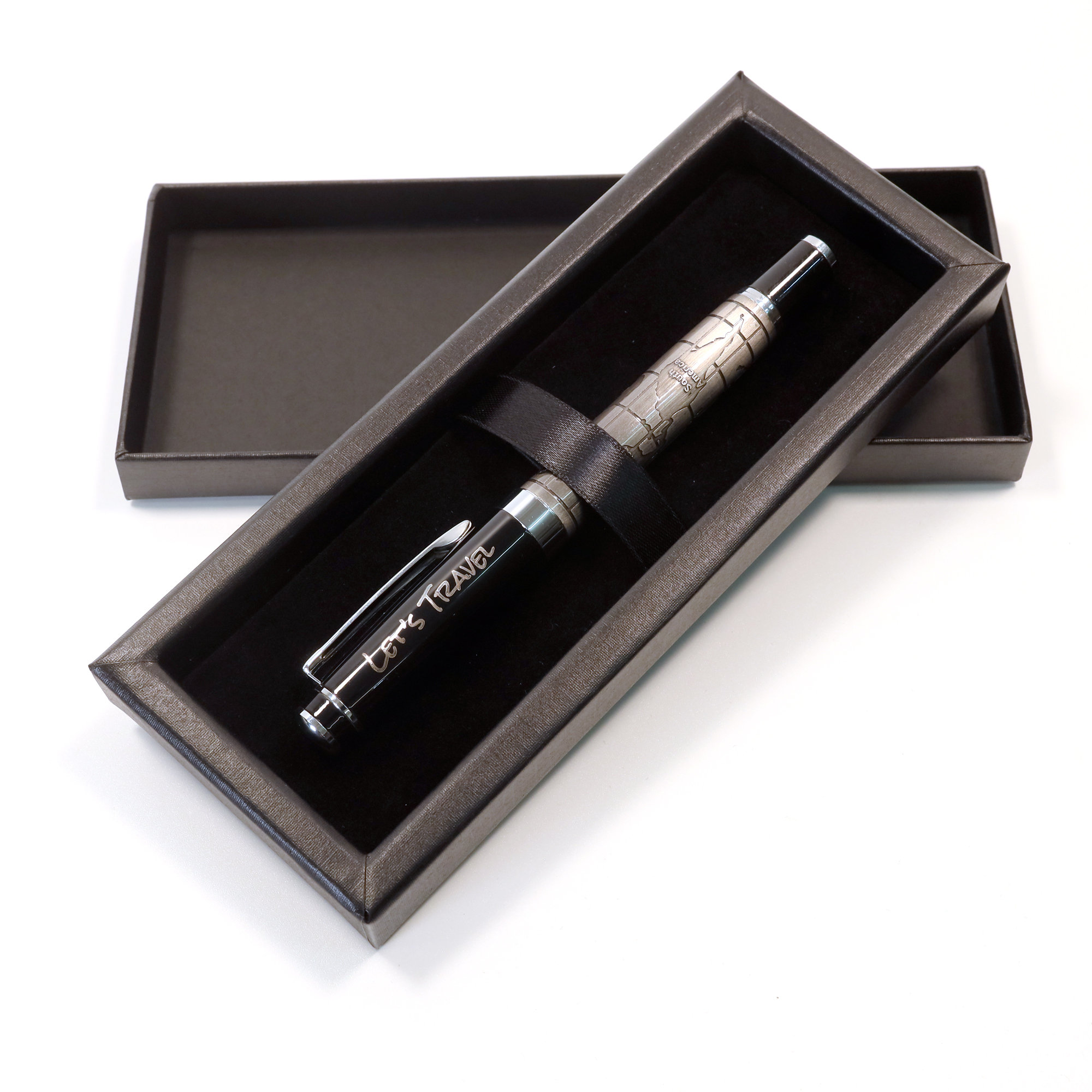 Personalised Custom Premium World Map Design Metal Pen Gift | Etsy