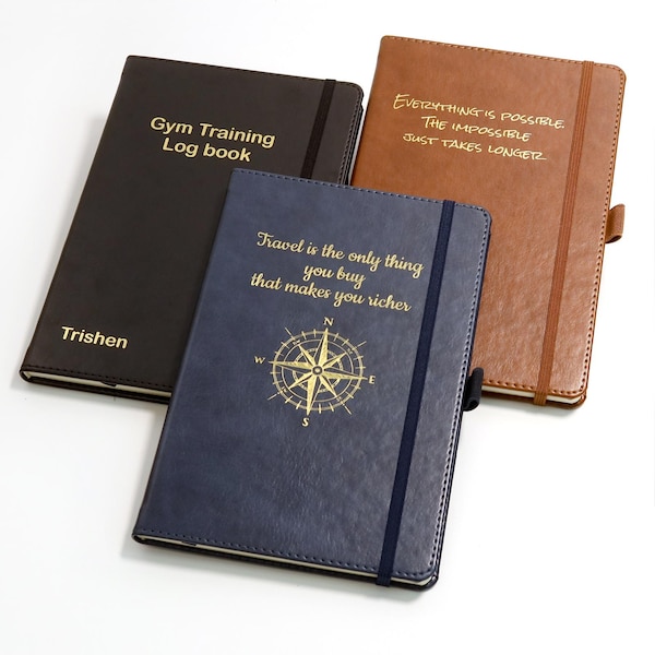 Embossed Notebooks A5 - Etsy UK