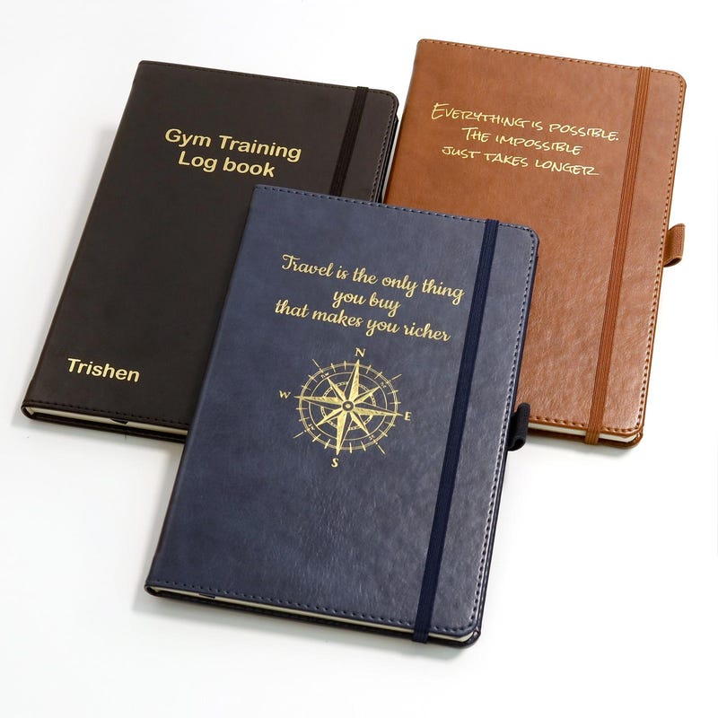 Embossed Notebooks A5 - Etsy UK