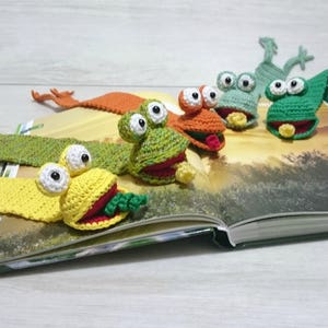 FROG BOOKMARK, Crochet Bookmark, Amigurumi Bookmark, Bible Tab, Knit ...